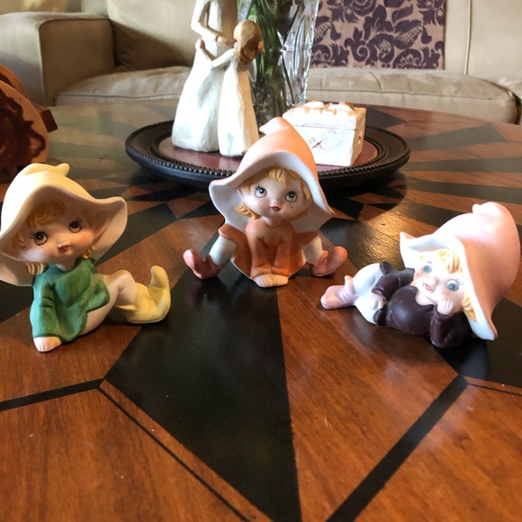 Homco | Accents | Vintage Homco Set Of Three Woodland Elves | Poshmark